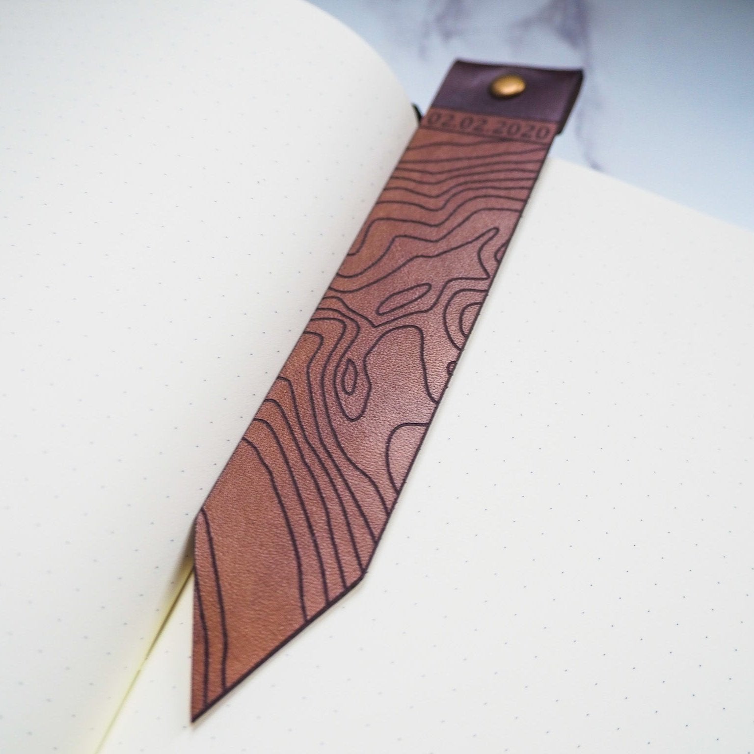 Custom Topography Leather Bookmark – HÔRD