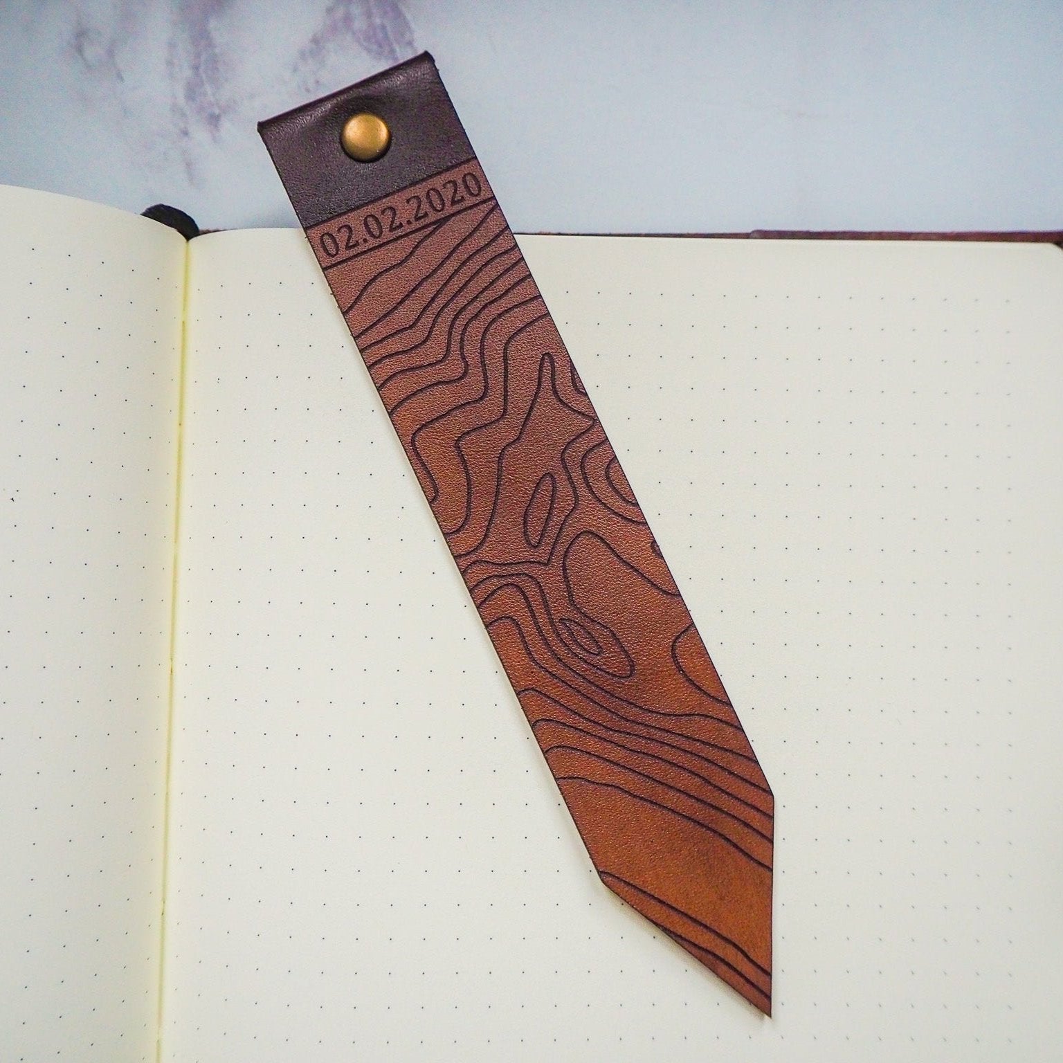 Custom Topography Leather Bookmark – HÔRD