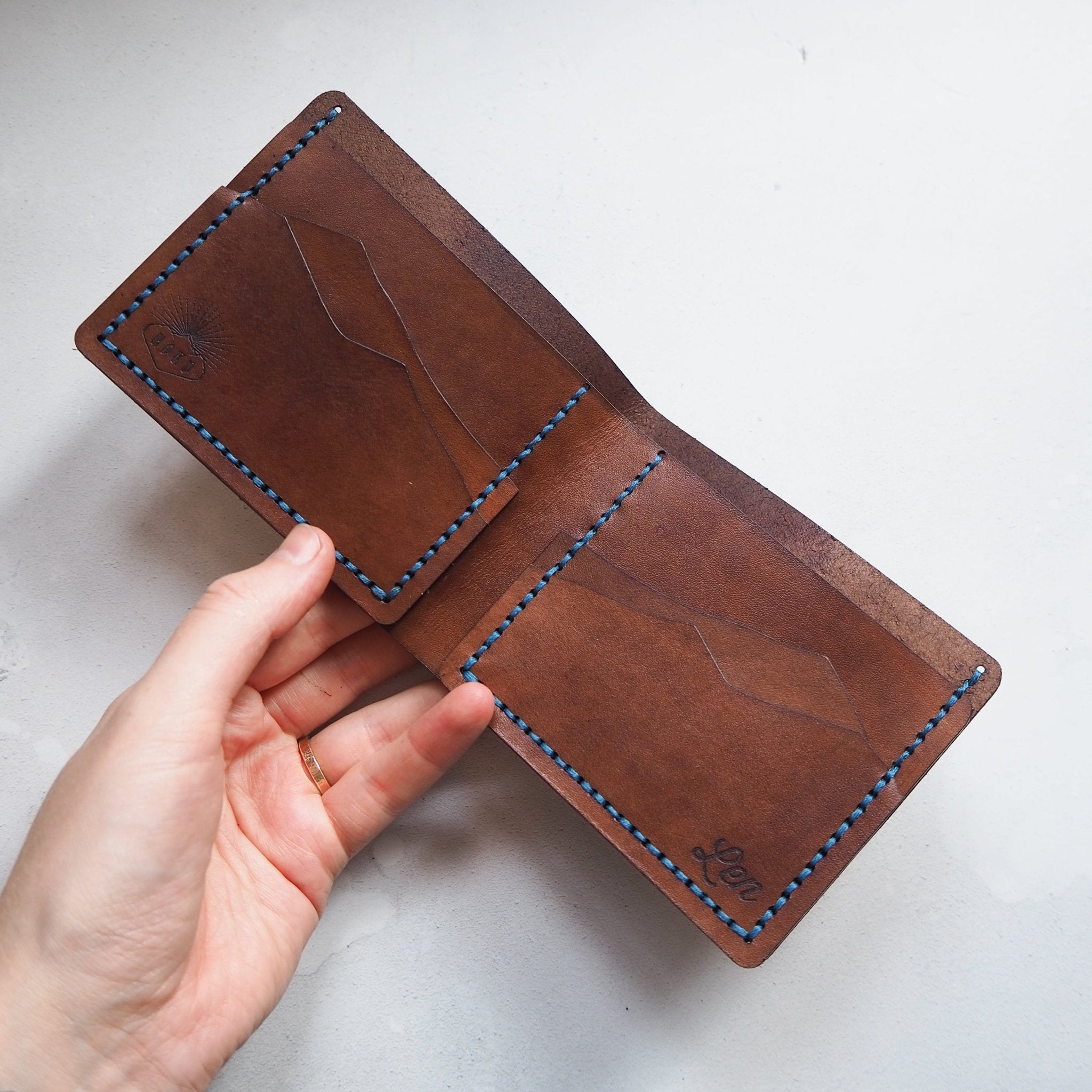 Mountain Wallet, Full Size Bi-Fold | Leather Initial Wallet – HÔRD