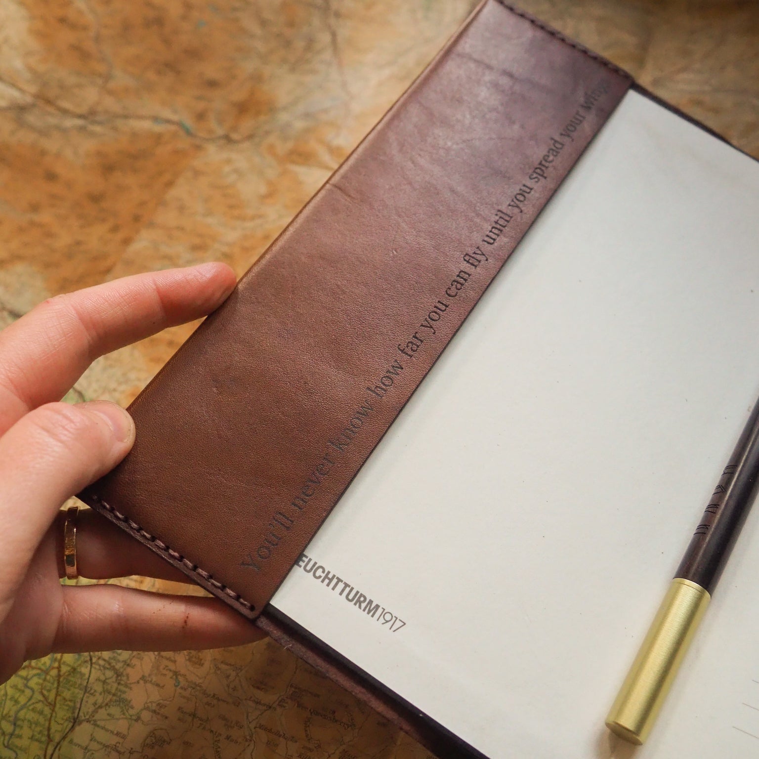 World Map Travel Journal - Leather Cover – HÔRD