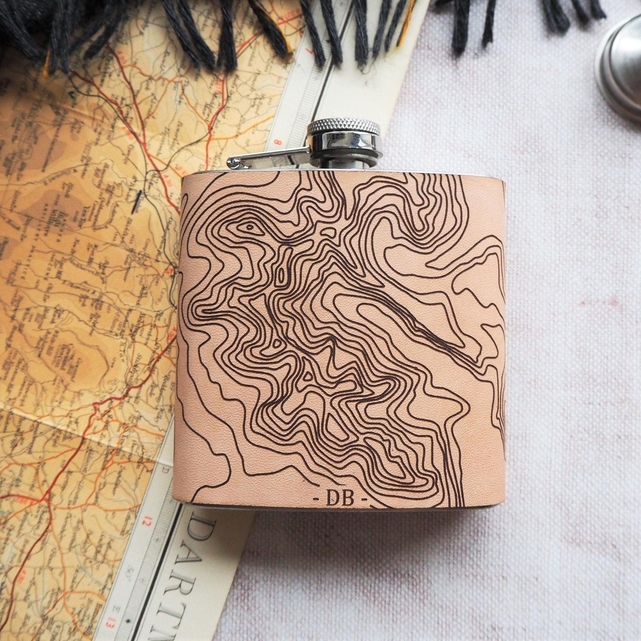 Custom Topographic Map Hip Flask – HÔRD