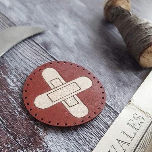 First Aid Leather Patch, Hand Painted | First Aid Patch – HÔRD