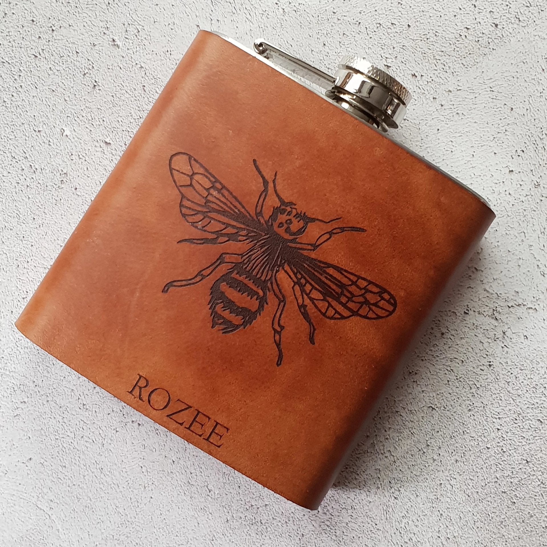 Honey Bee Leather Flask – HÔRD