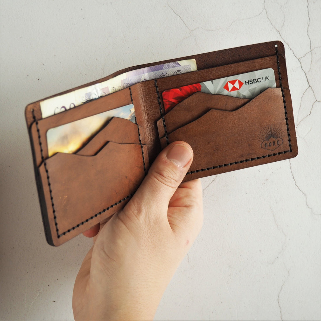 Mountain Wallet, Full Size Bi-Fold | Leather Initial Wallet – HÔRD