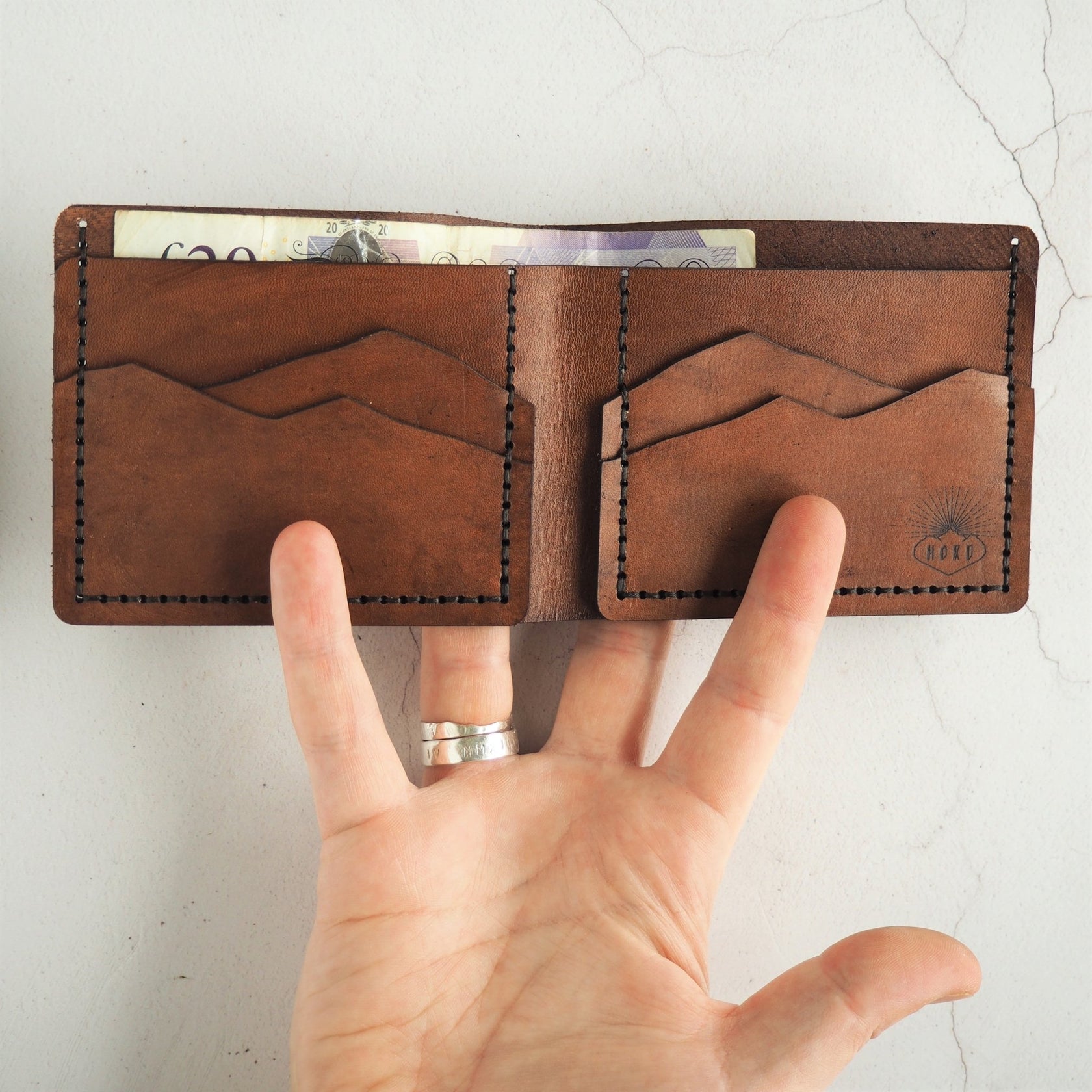 Mountain Wallet, Full Size Bi-Fold | Leather Initial Wallet – HÔRD