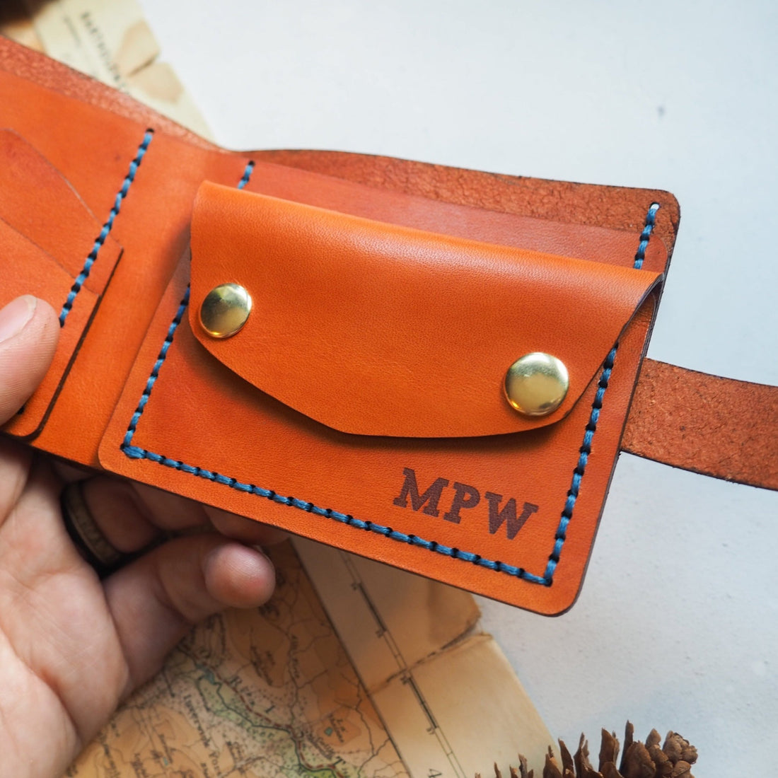 Personalised Wallet With Coin Pocket | Contour Mountain – HÔRD